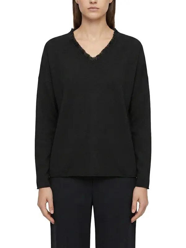 ALLUDE Pullover Sweater - Black