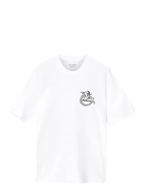 ALLSAINTS Terra Graphic-print Cotton T-shirt - Optic White