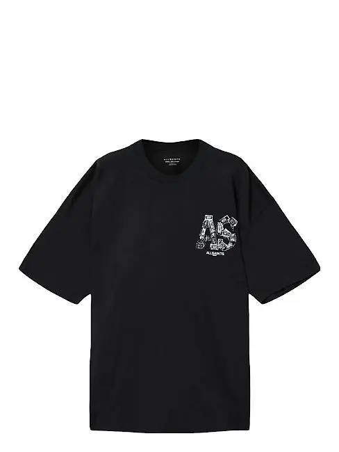 ALLSAINTS Mixtape Relaxed-fit Cotton T-shirt - Jet Black