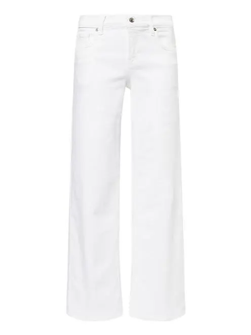 FRAME Le Slim Palazzo Low-rise Stretch-denim Blend Jeans - White