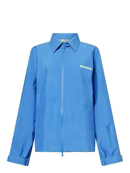 Miu Miu Relaxed-fit Woven Jacket - Pervinca