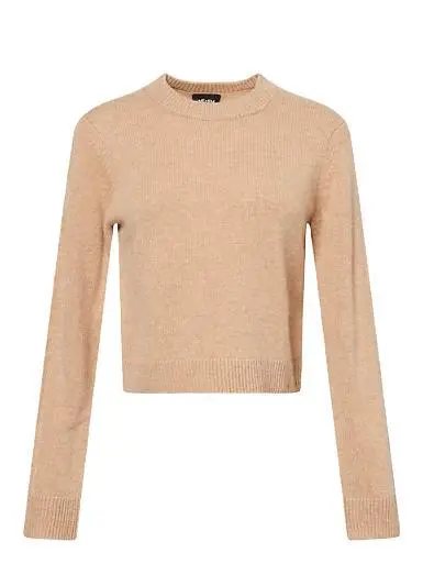 ME+EM Round-neck Cashmere Jumper - Camel Melange