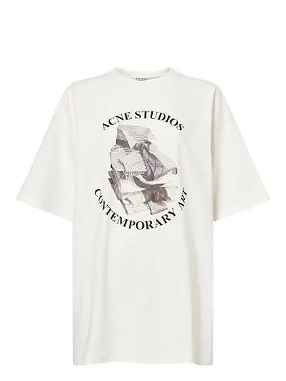Acne Studios Edra Graphic-print T-shirt - Off White