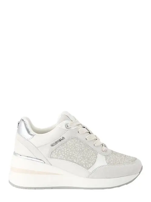 Carvela High-rise Faux-leather Trainers - White