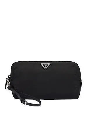 Prada Medium Woven Pouch - Black
