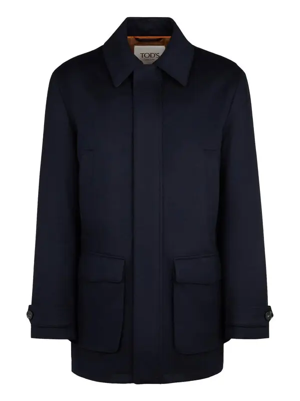 TOD'S Water-repellent Merino Wool Jacket - Blue