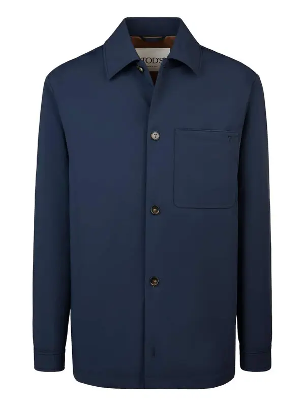 TOD'S Technical Fabric Shirt Jacket - Blue
