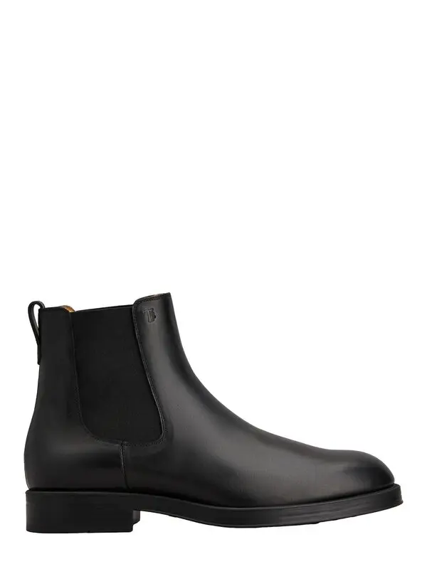 TOD'S Leather Chelsea Boots - Black