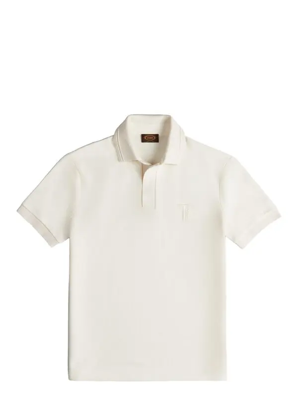 TOD'S Polo Shirt In Piquet - White