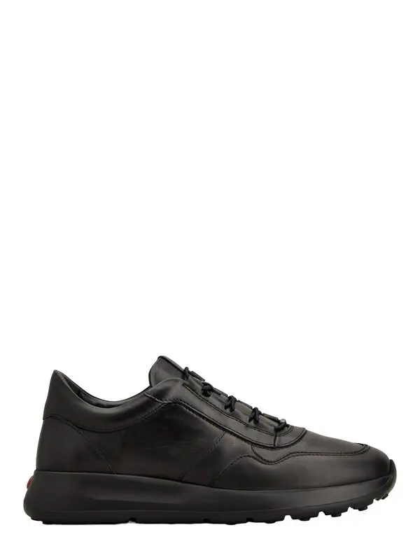 TOD'S Red Dot Leather Sneakers - Black