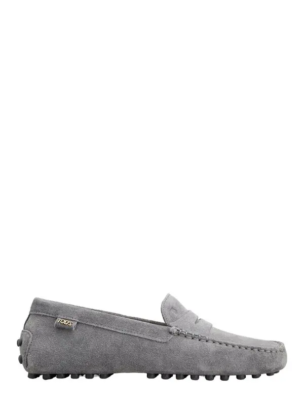 TOD'S Gommino Suede Loafers - Grey