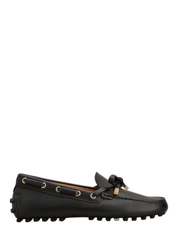 TOD'S Gommino Leather Loafers - Black