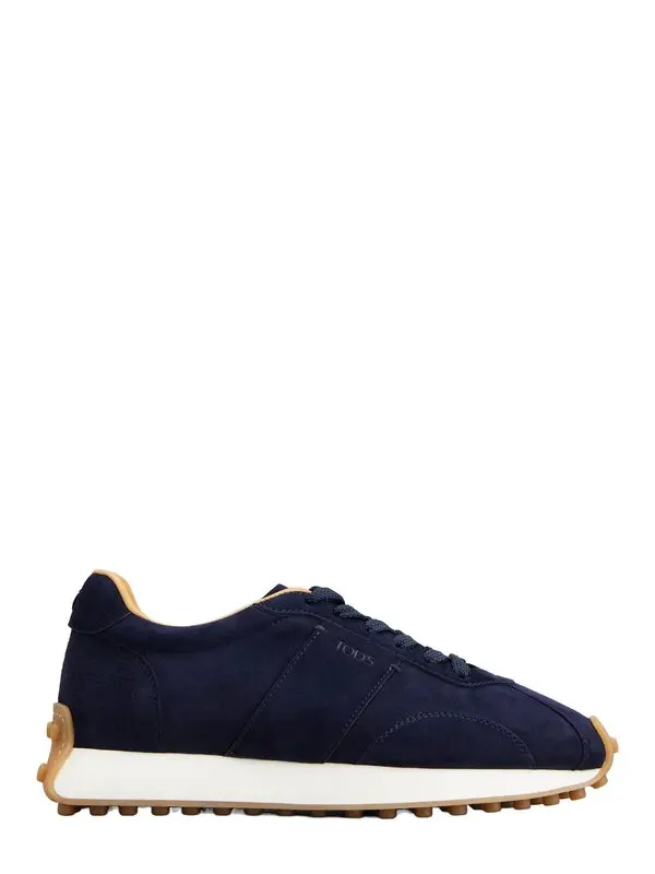 TOD'S T Vintage Suede Sneakers - Blue