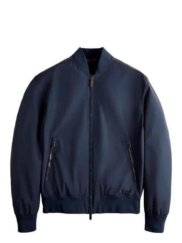 TOD'S Bomber Jacket In Technical Fabric - Blue