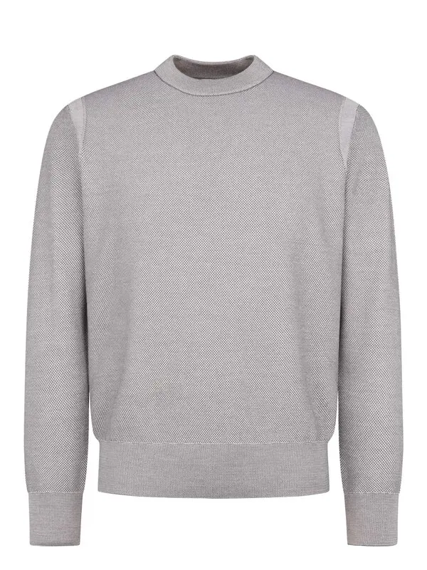 TOD'S Wool Piqué Pullover - Grey