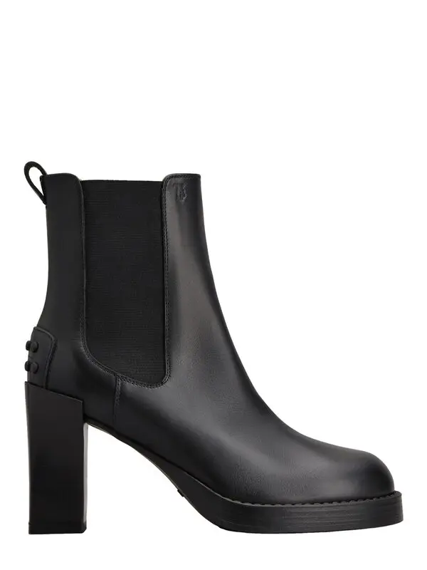 TOD'S Leather Chelsea Boots - Black