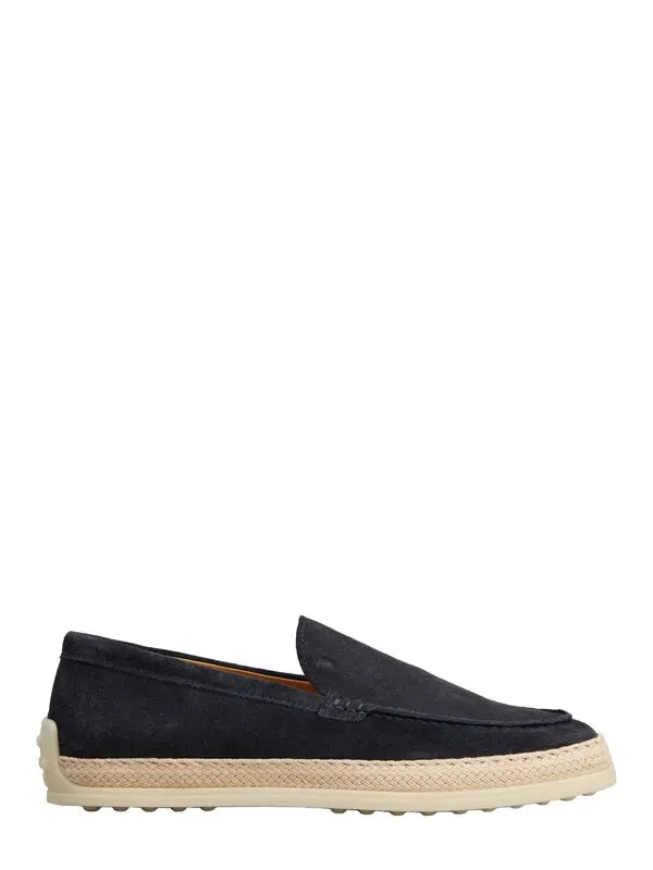 TOD'S Suede Slipper Loafers - Blue