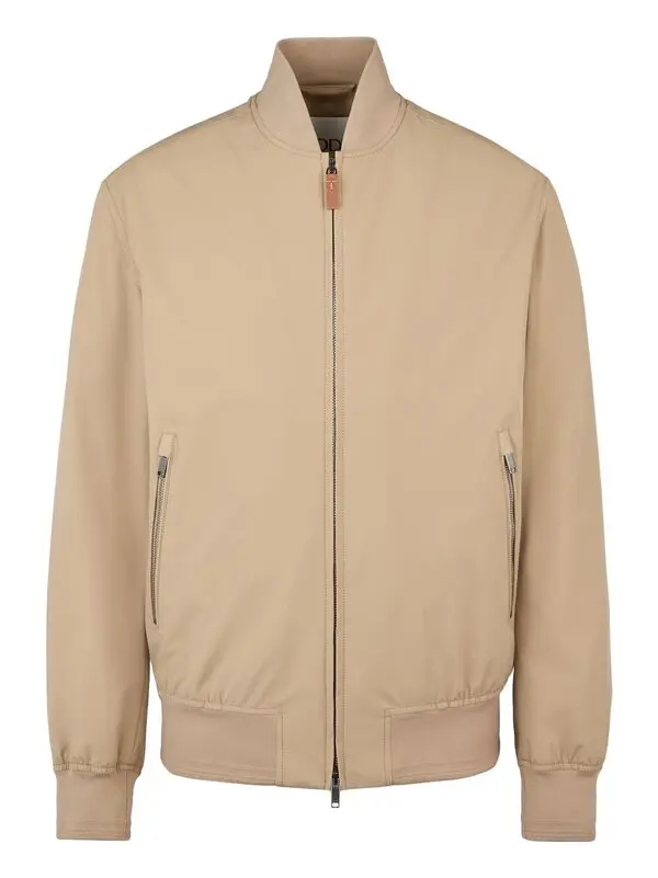 TOD'S Technical Fabric Bomber Jacket - Beige