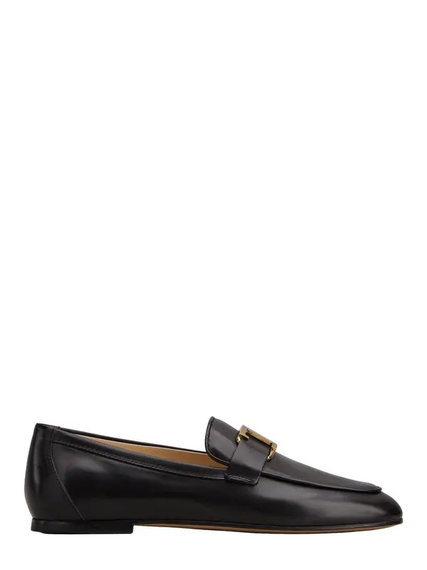 TOD'S T Timeless Leather Loafers - Black