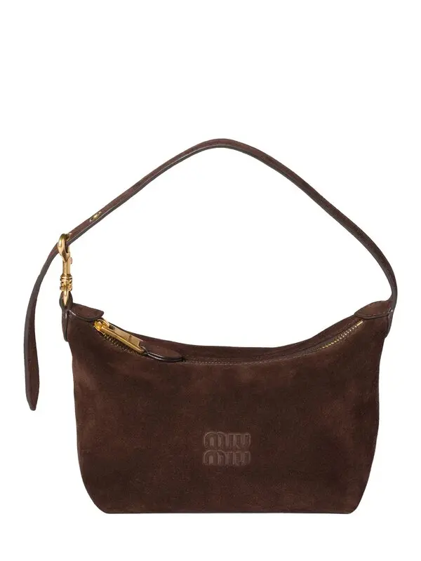Miu Miu Suede Pouch - Dark Brown