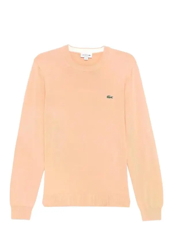 Lacoste Logo-patched Crew-neck Sweater - Orange