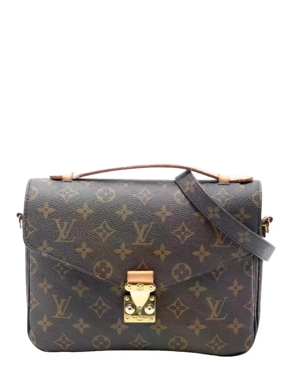 LOUIS VUITTON 2021-2025 Monogram Pochette Metis Satchel - Brown