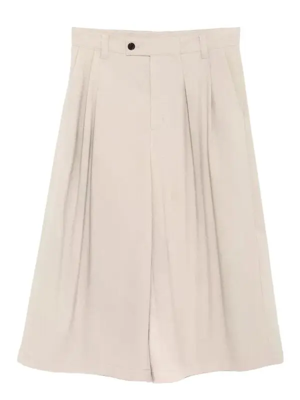 SONGZIO Asymmetric Cropped Trousers - Neutrals