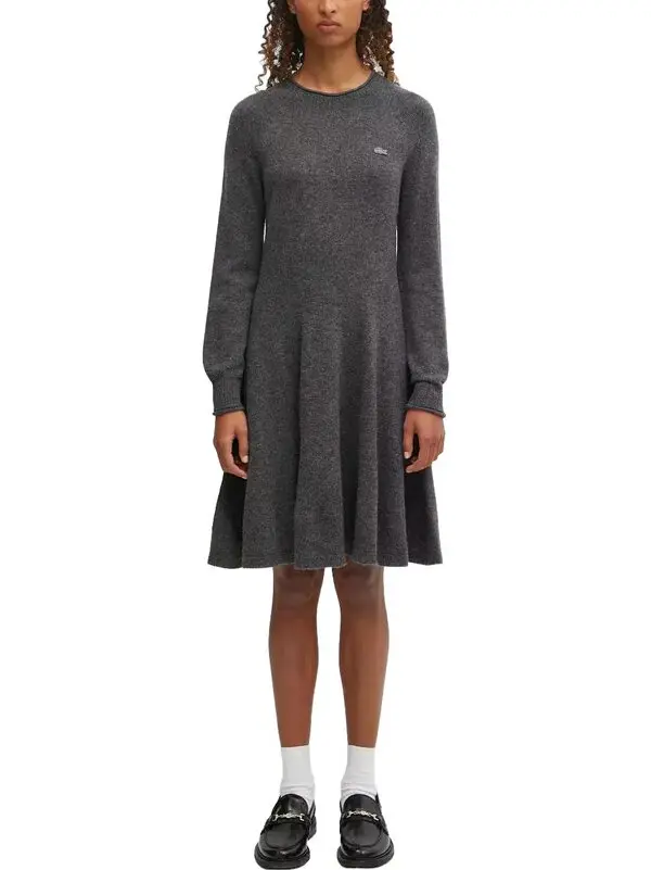 Lacoste Long-sleeve Mini Dress - Grey