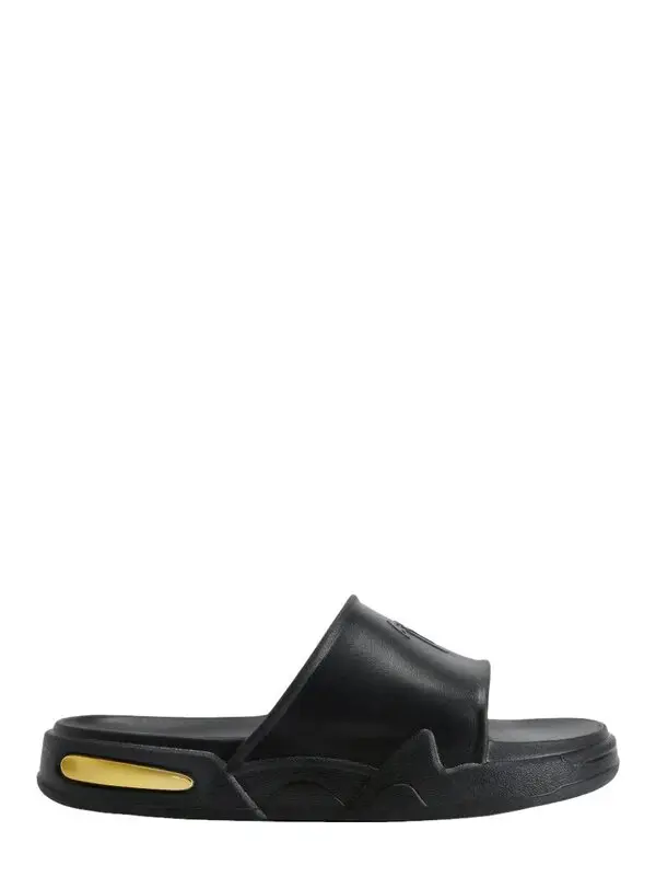 GIUSEPPE ZANOTTI Logo Rubber Slides - Black