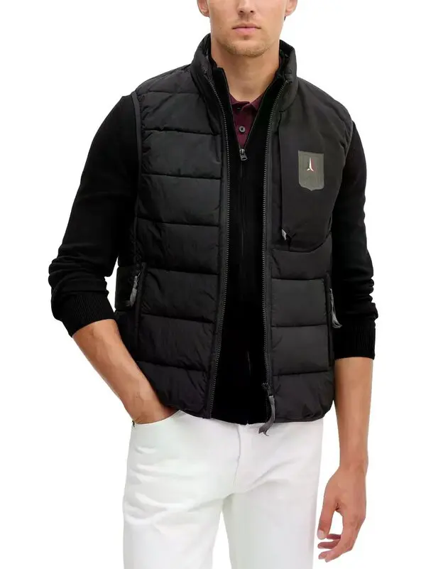AERONAUTICA MILITARE Padded Gilet With Badge - Black