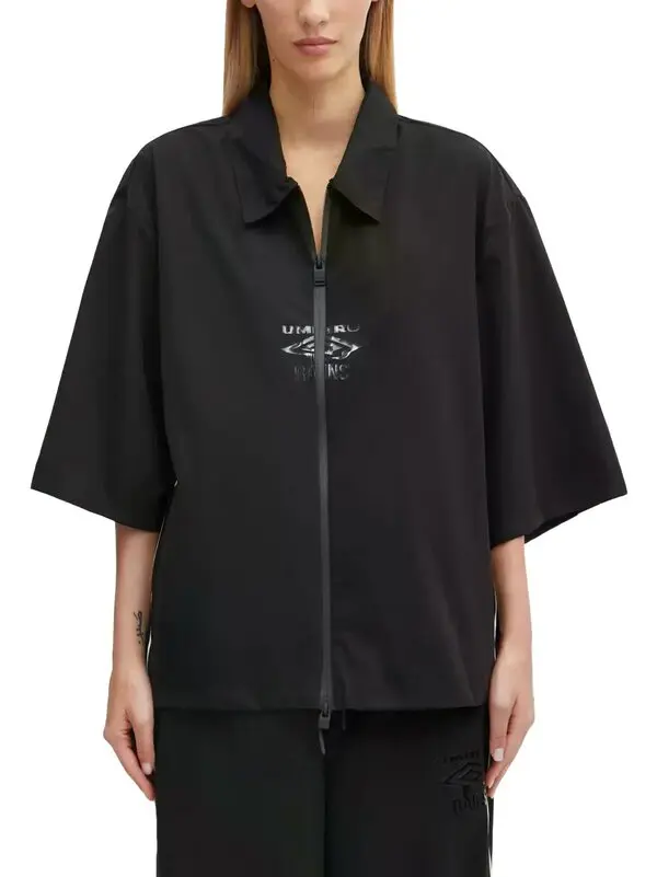 Rains Piping Zip-up Shirt - Black