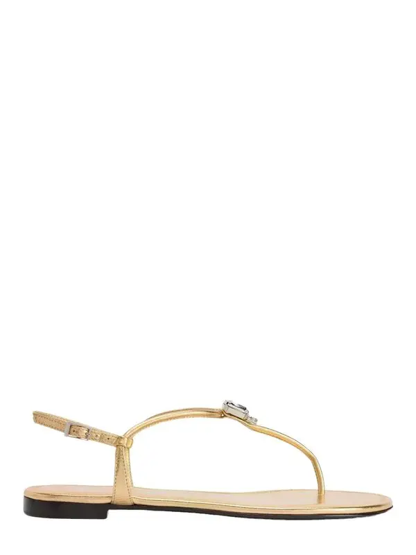 GIUSEPPE ZANOTTI Maeeve Flat Sandals - Gold