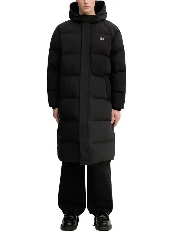 Lacoste Hooded Padded Coat - Black
