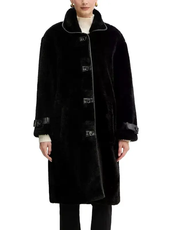 Liu Jo Teddy Buttoned Coat - Black