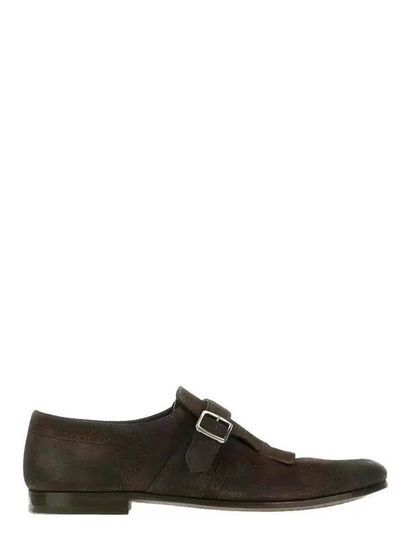 Church's Fringed Buckle Monk Shoes - Brown