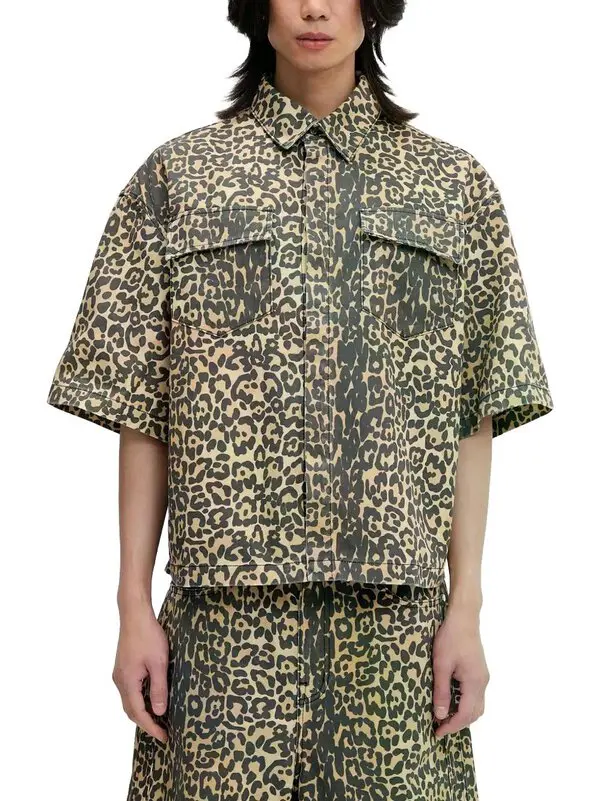 Rhude Flap-pocket Animal-print Shirt - Black