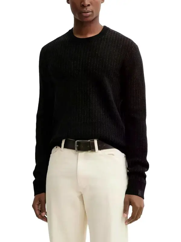 Rag & Bone Textured Crew-neck Sweater - Black