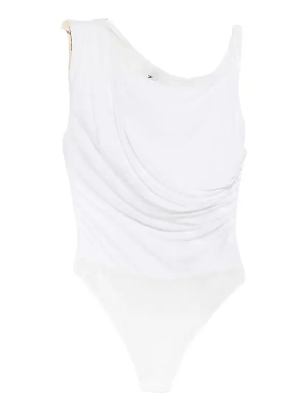 Elisabetta Franchi Draped Bodysuit - White