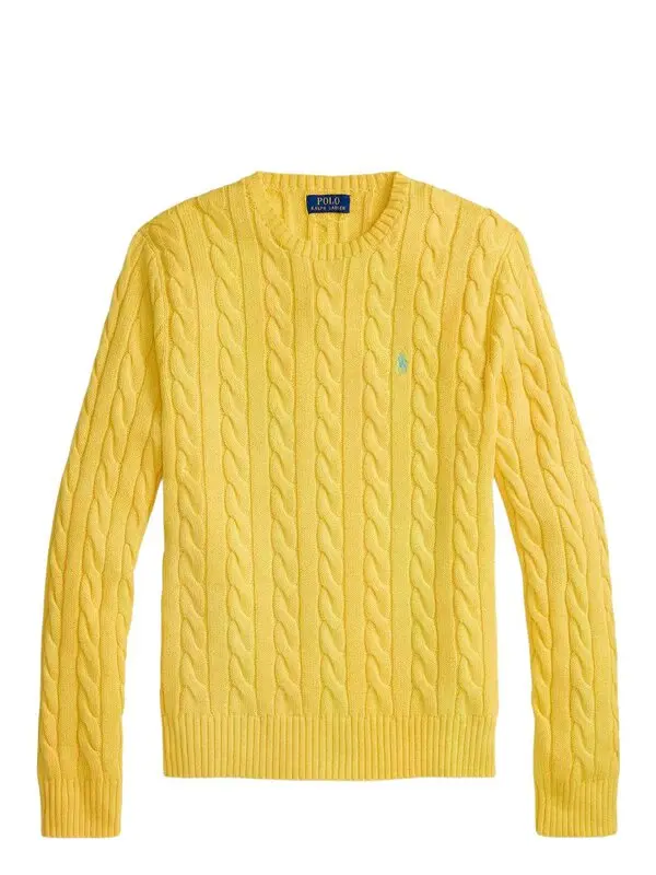 Polo Ralph Lauren Cable-knit Sweater With Embroidery - Yellow