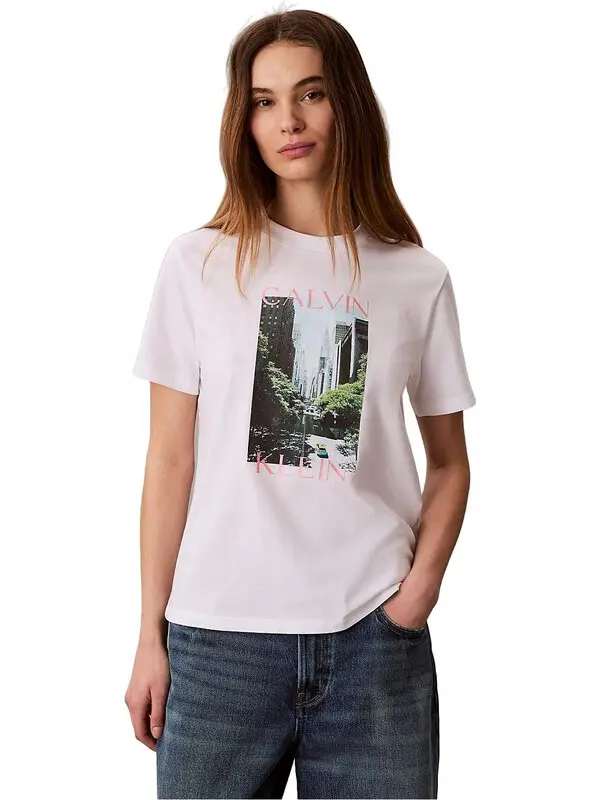 Calvin Klein City Logo Graphic T-shirt - Bright White