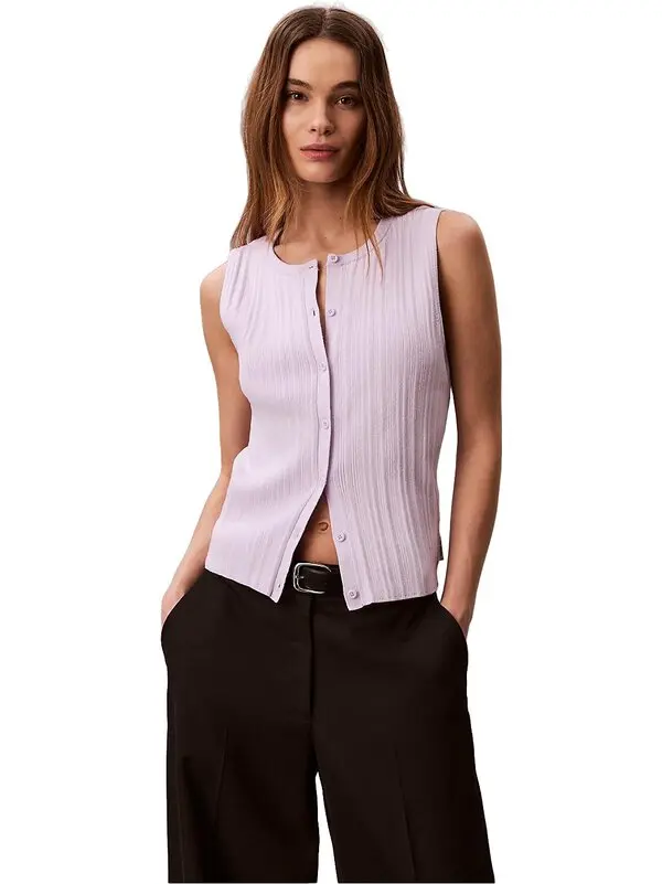 Calvin Klein Ribbed Tank Top - Island Lilac