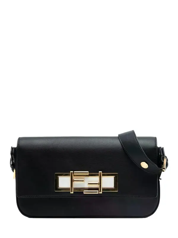 Fendi 2010-2025 Leather 3baguette Shoulder Bag - Black