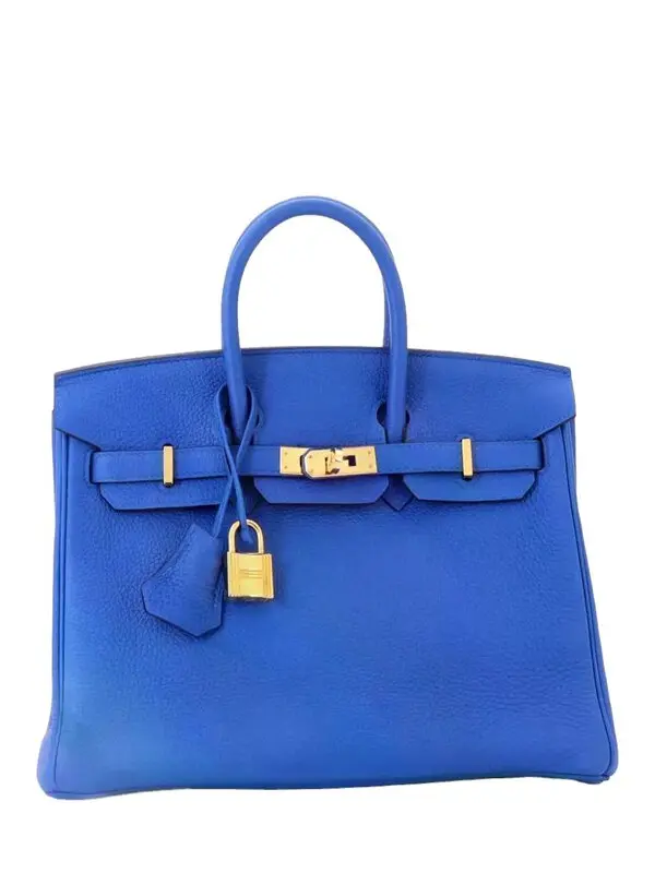Hermès Birkin 25 Togo Handbag With Gold Hardware - Blue