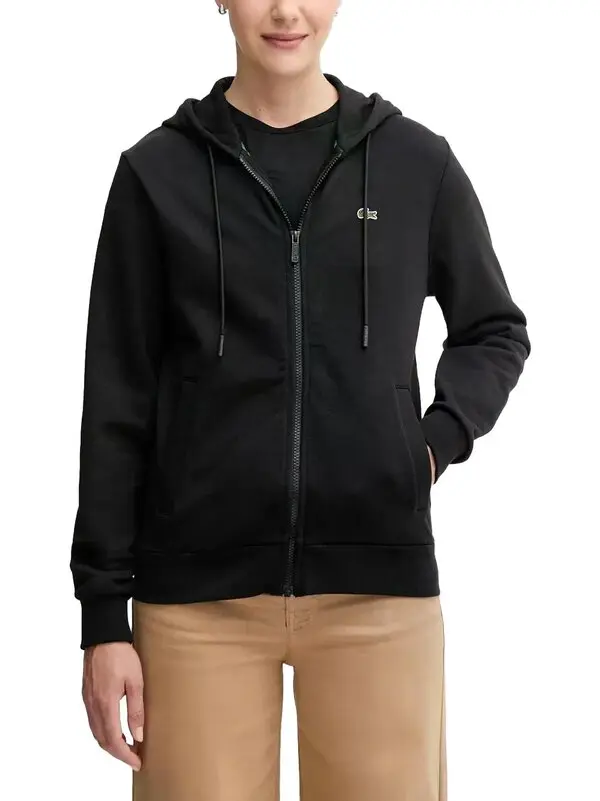 Lacoste Hooded Zip Hoodie - Black