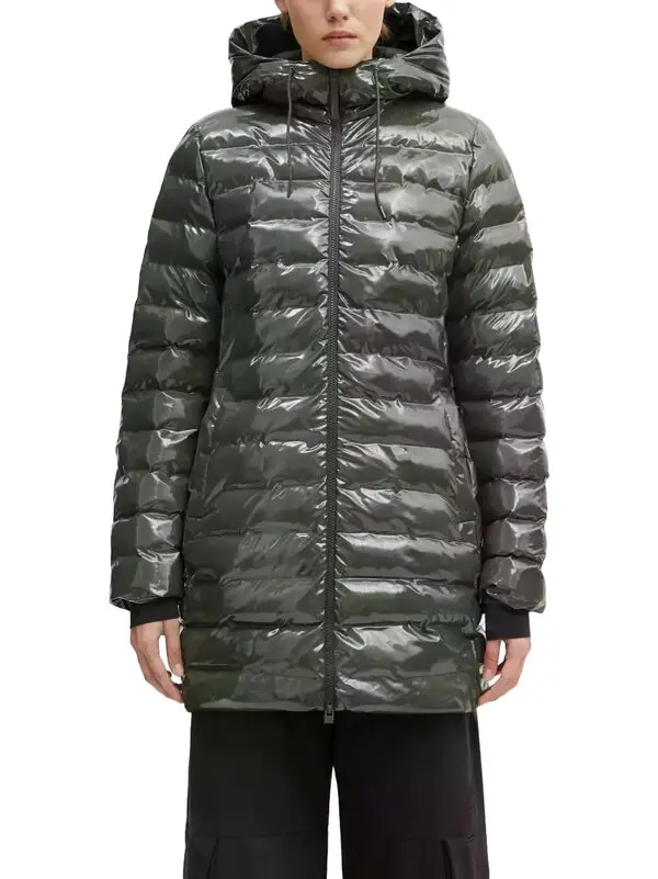 Rains Lohja Curve W3t3 Hooded Quilted Coat - Grey