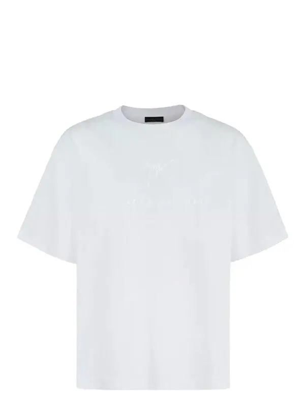 GIUSEPPE ZANOTTI Lr-67 Logo-detail Crew-neck T-shirt - White