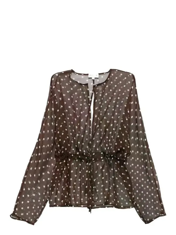 P.a.r.o.s.h Polka-dot Blouse - Brown