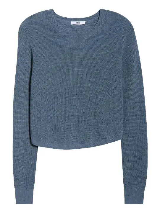 Lunya Silkthermal Knit Crewneck Top - Harbor Indigo