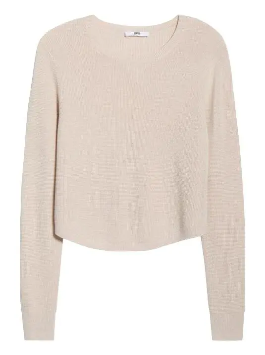Lunya Silkthermal Knit Crewneck Top - Morning Oat Heather