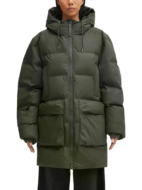 Rains Alta W3t4 Hooded Padded Coat - Green